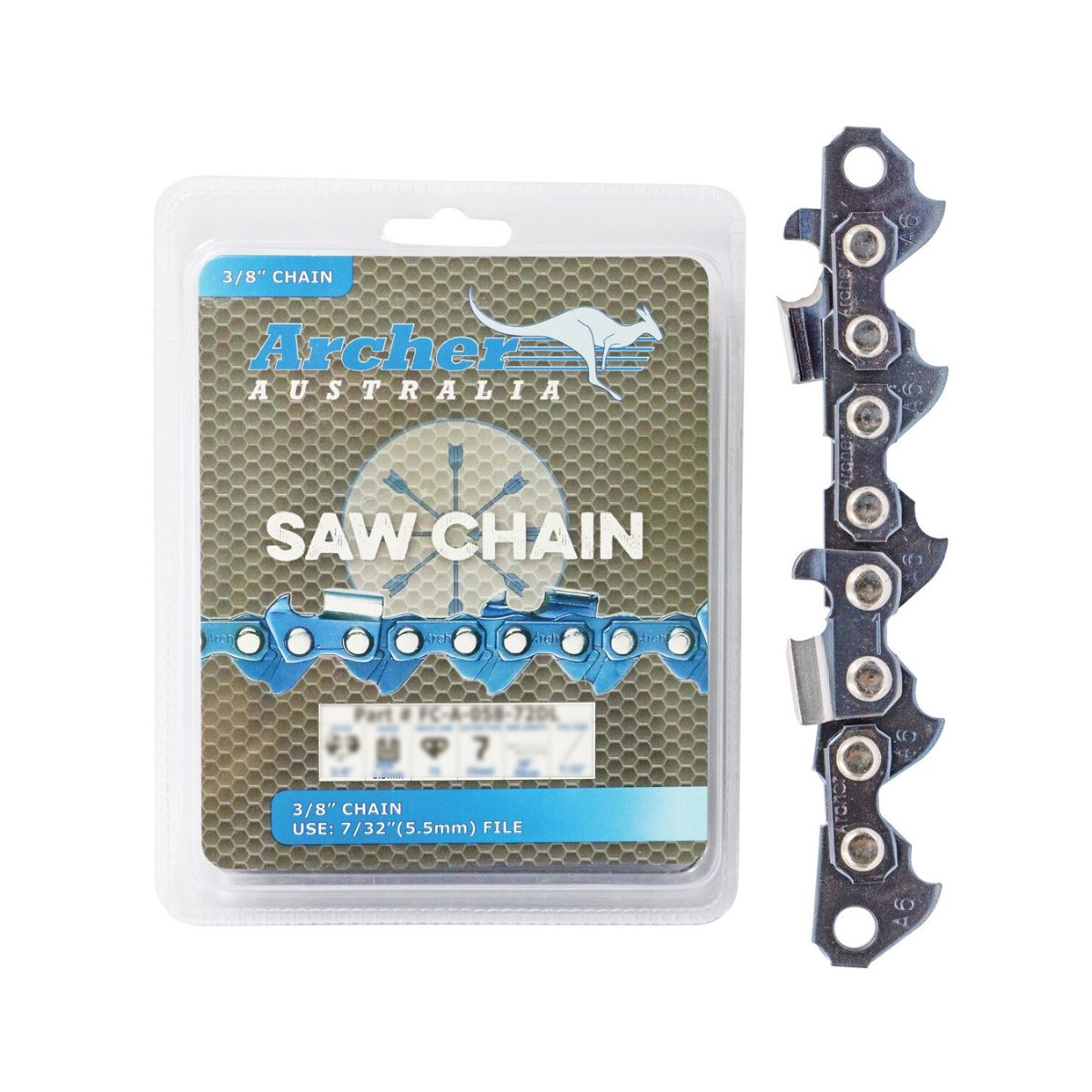 Archer Semi Chisel Chain - 25" 3/8 .063 84 DL (A-063-84DL) | GYC