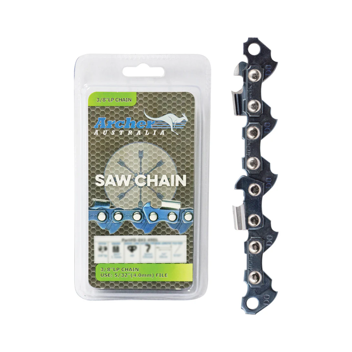 Archer Semi Chisel Chain - 14" 3/8P .050 52 DL (D-050-52DL) | GYC